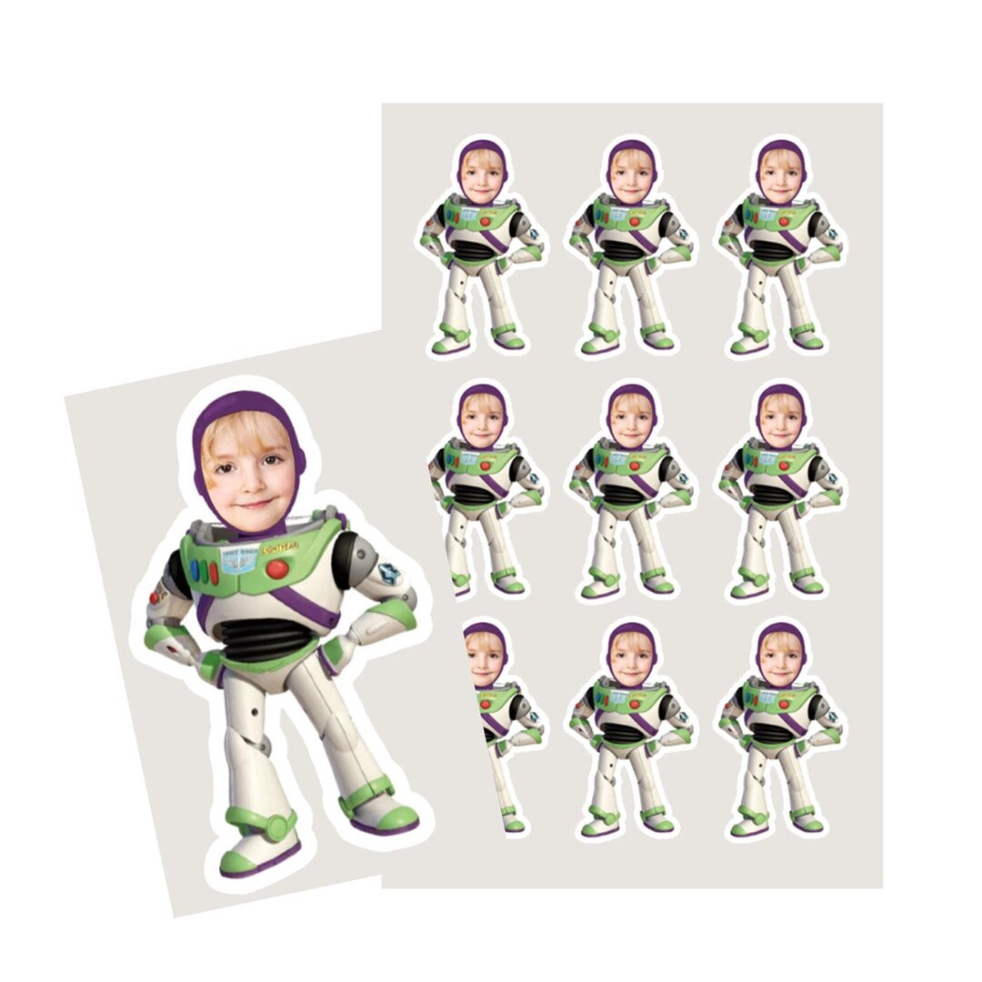 Toy Story Custom Face Photo Stickers - Buzz Lightyear Face Stickers ...