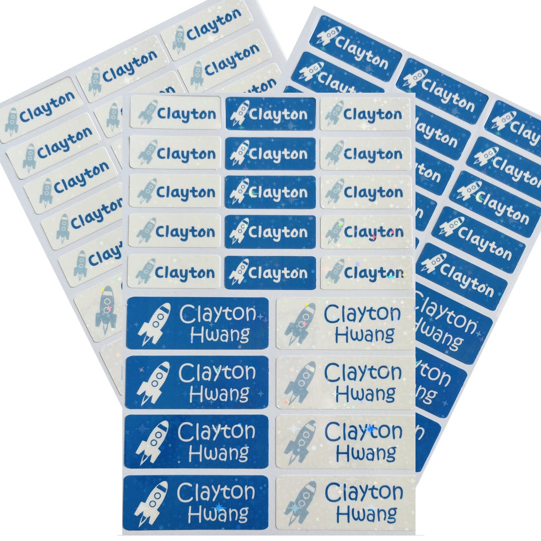 Space Ship Custom Waterproof Sticker, Space Ship Name Labels ...