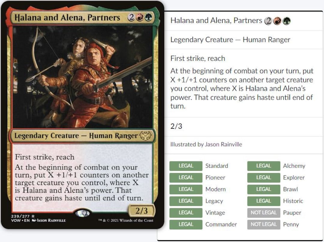 Custom 100 Card Commander Deck - Halana and Alena +1 Counters MTG Deck ...