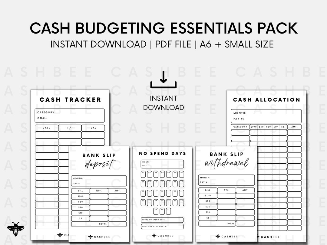 PRINTABLE Cash Budgeting Essentials Bundle | A6 + Wallet Size | Instant ...