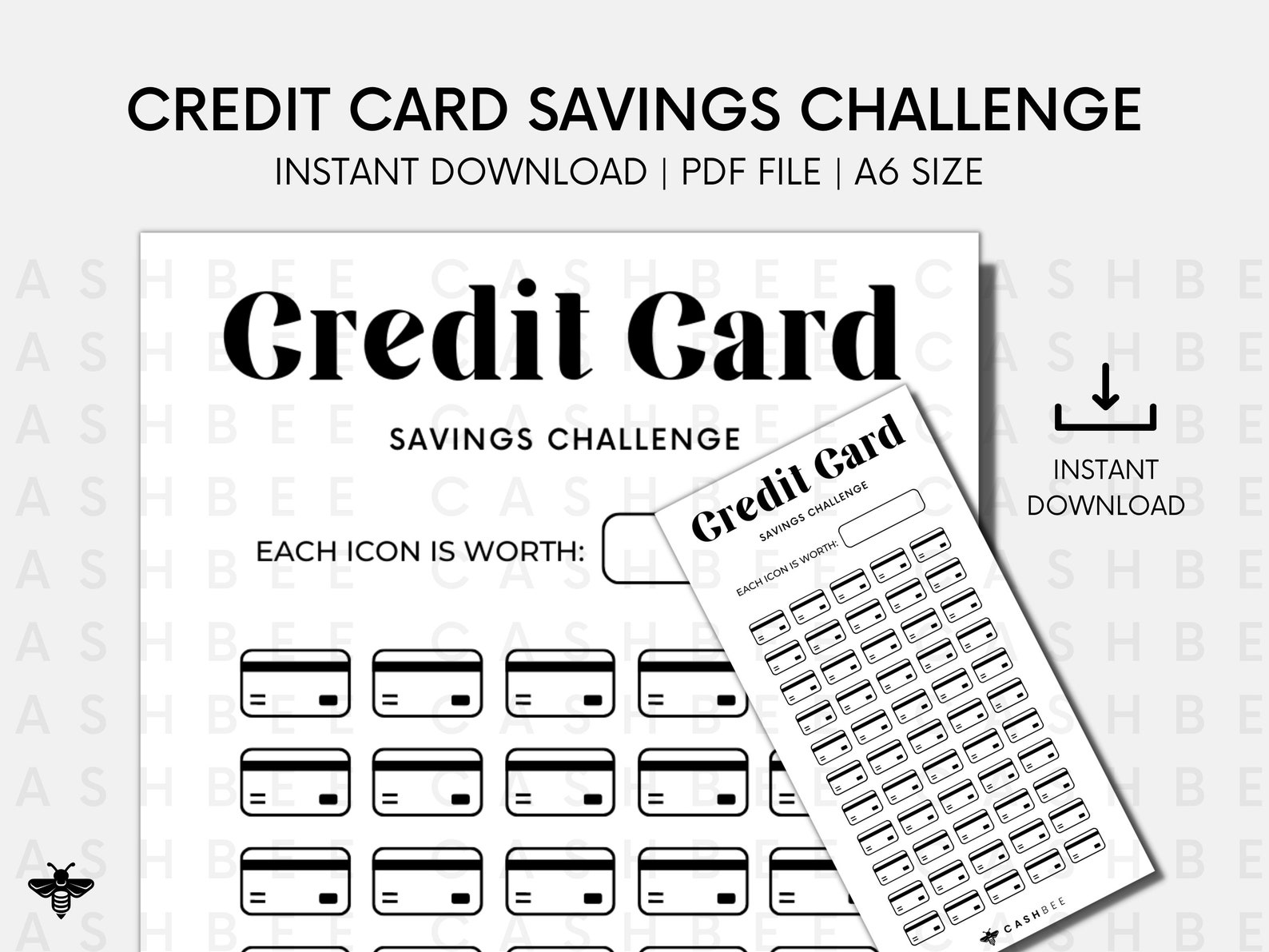 PRINTABLE Credit Card Savings Challenge | A6 Size | Instant Download ...
