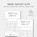 PRINTABLE Bank Deposit Slips | Wallet Size | Instant Download PDF File ...