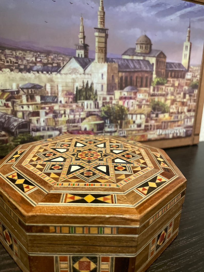 Syrian Handmade Mosaic Jewelry Wood Box - Etsy