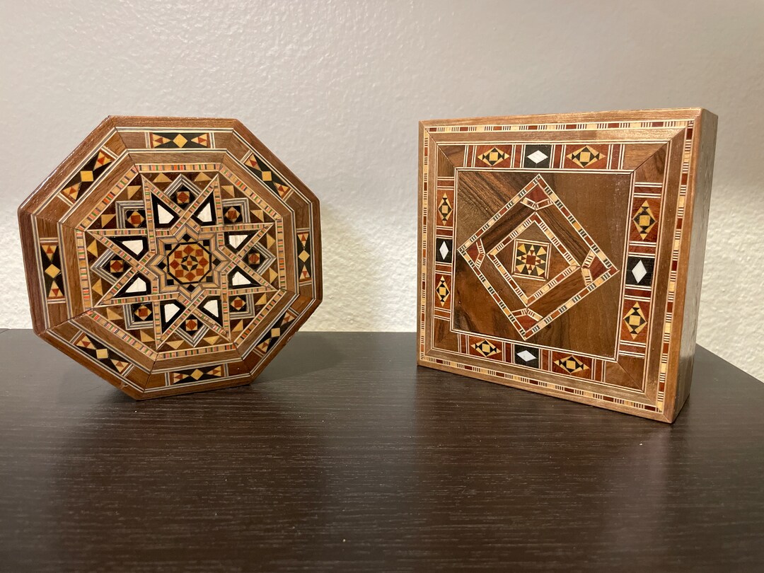 Syrian Handmade Mosaic Jewelry Wood Box - Etsy