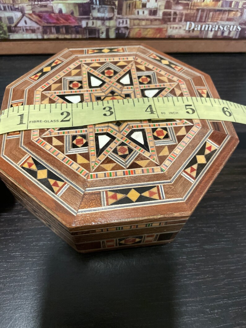 Syrian Handmade Mosaic Jewelry Wood Box Etsy