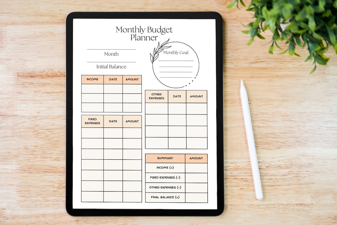 Digital Budget Planner, Monthly Planner, Budget Planner, Budget ...