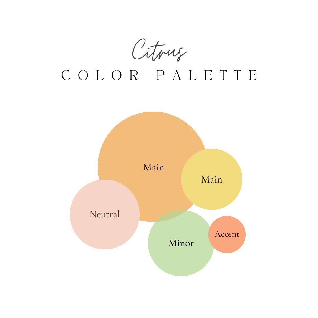 Citrus Bright Fun Fruity Color Palette Digital Download - Handpicked ...