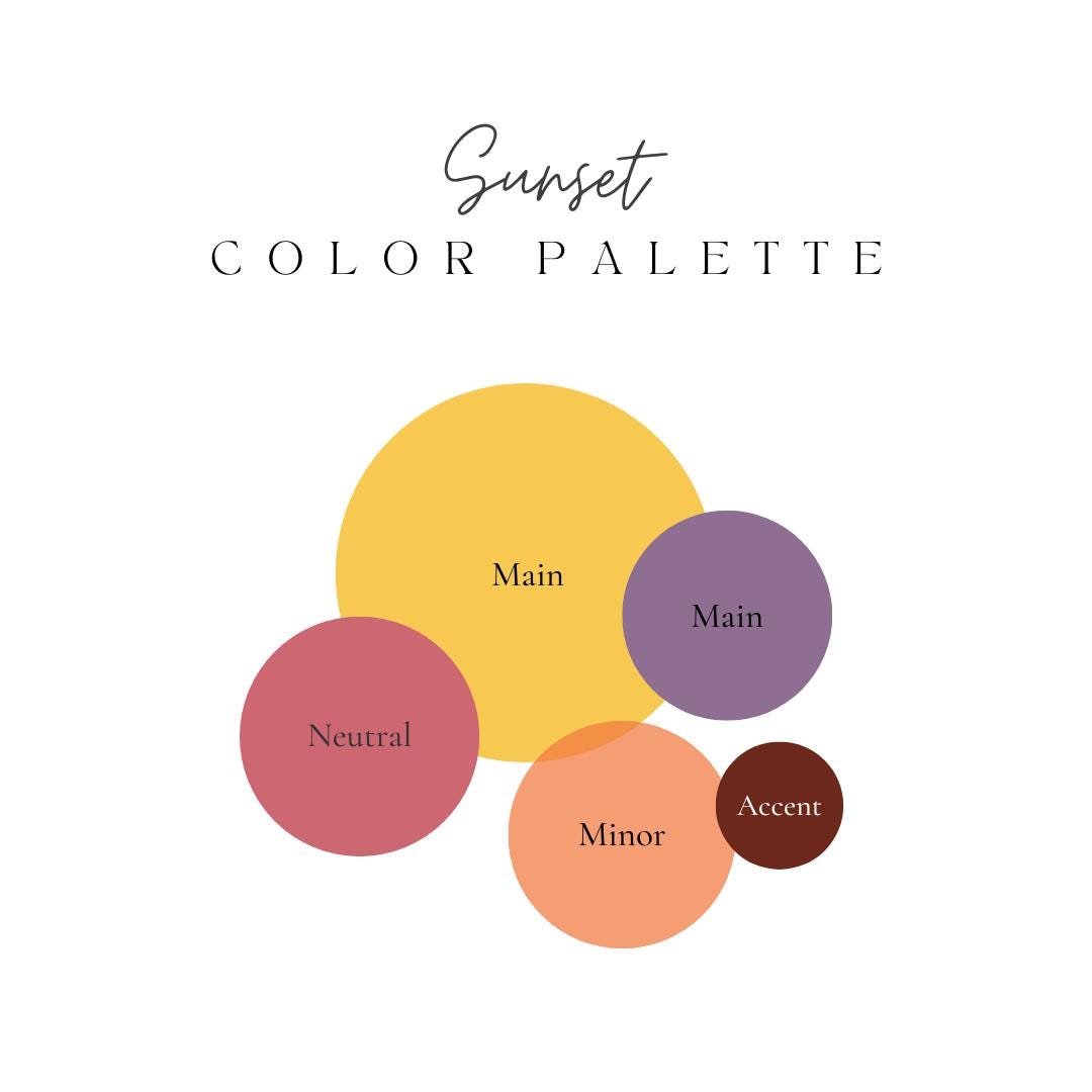 Sunset Color Palette Digital Download - Handpicked Colors for Artists ...