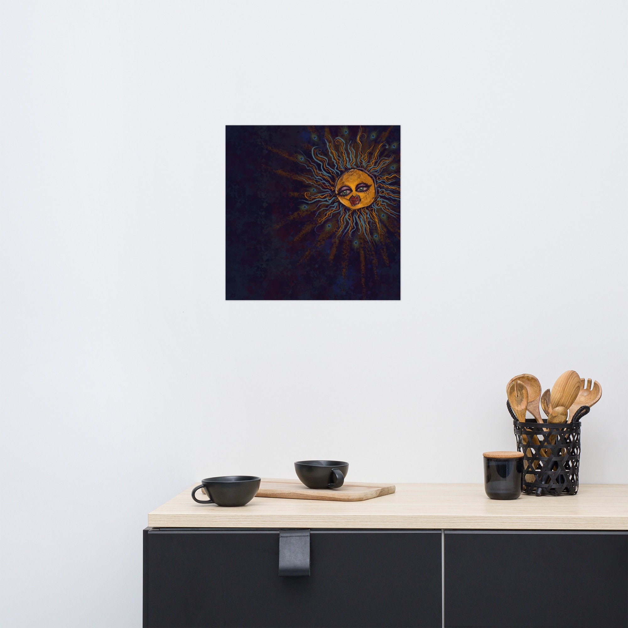 Peacock Feather Sun Print - Etsy