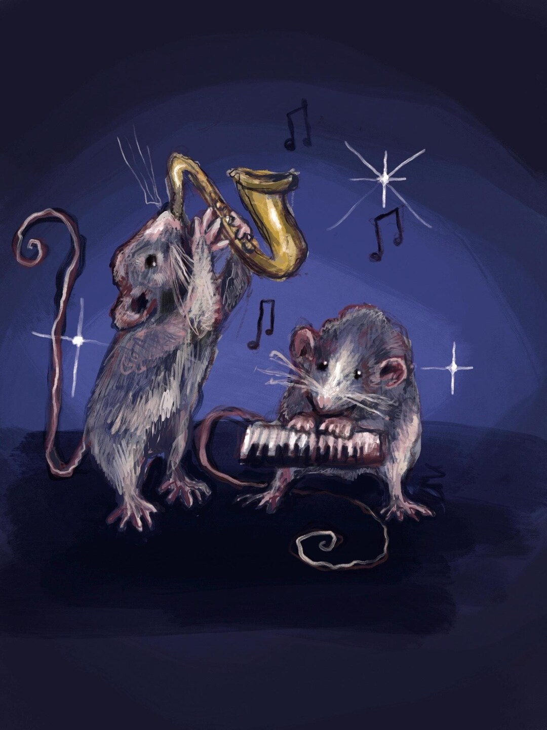 Musical Rats Print - Etsy