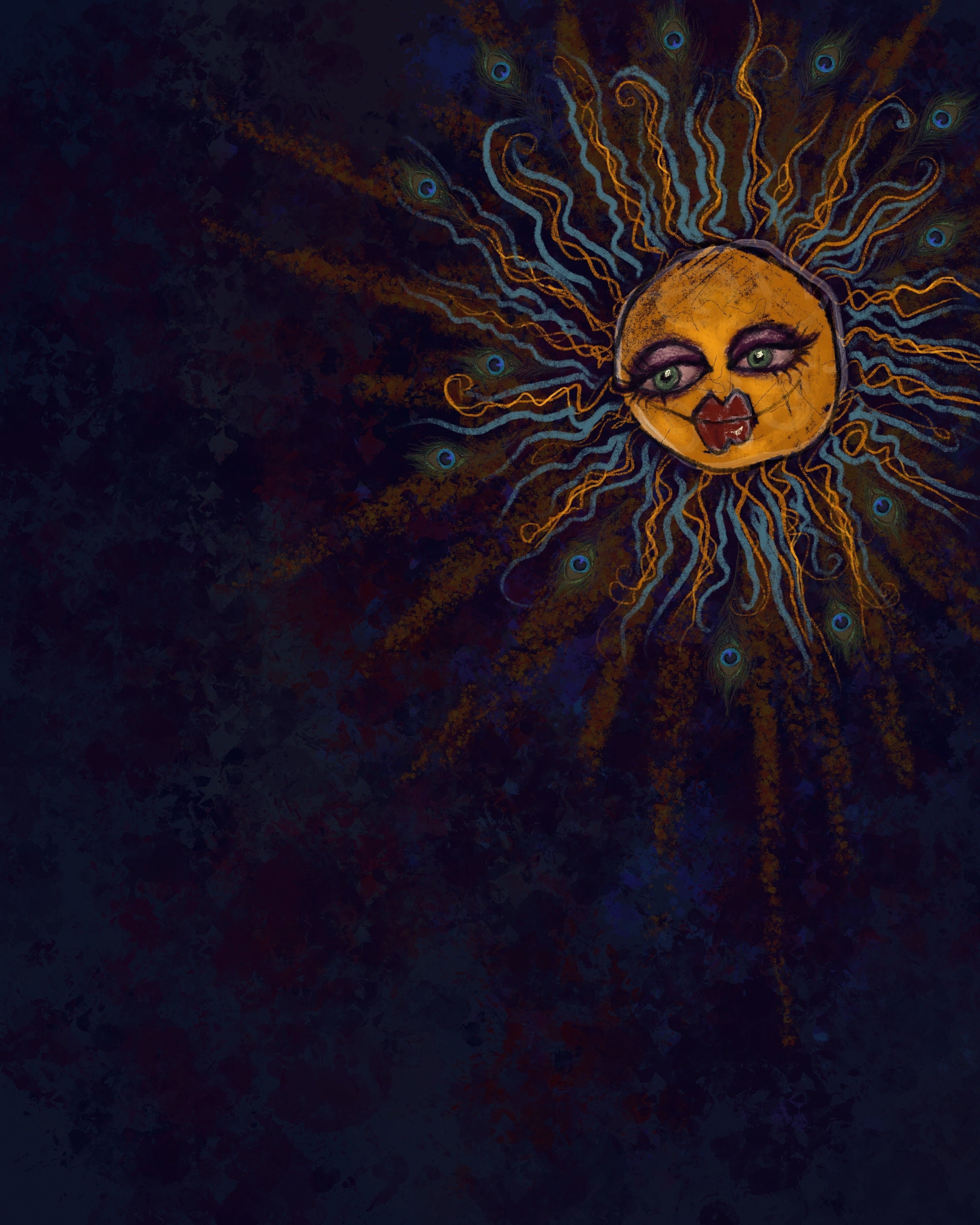 Peacock Feather Sun Print - Etsy