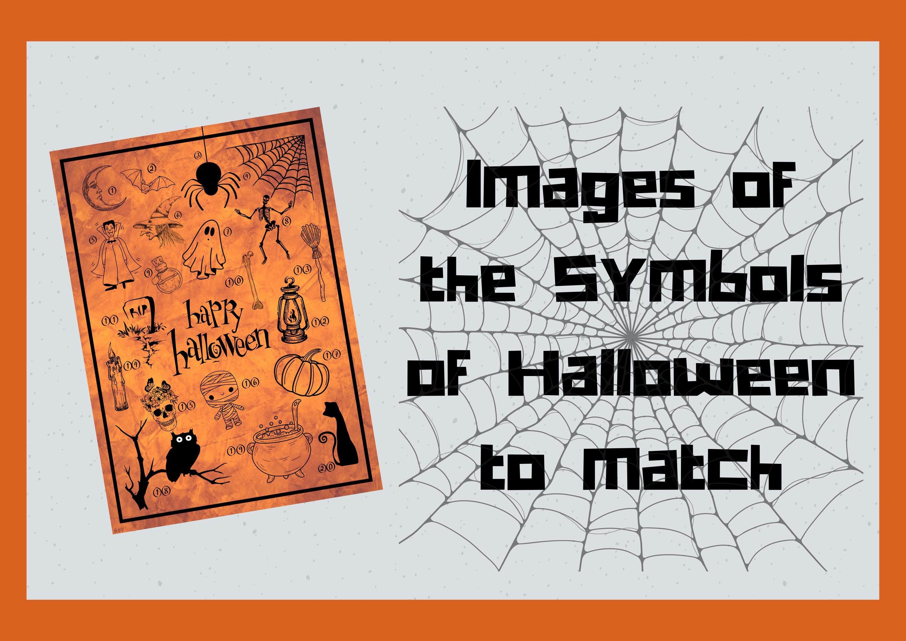 Symbols of Halloween Worksheet | Unscramble Words and Match With ...