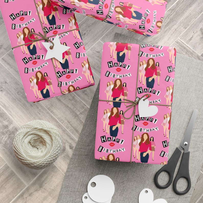 Happy Birthday Burn Book Wrapping Paper, Funny Mean Girls Gift Present ...