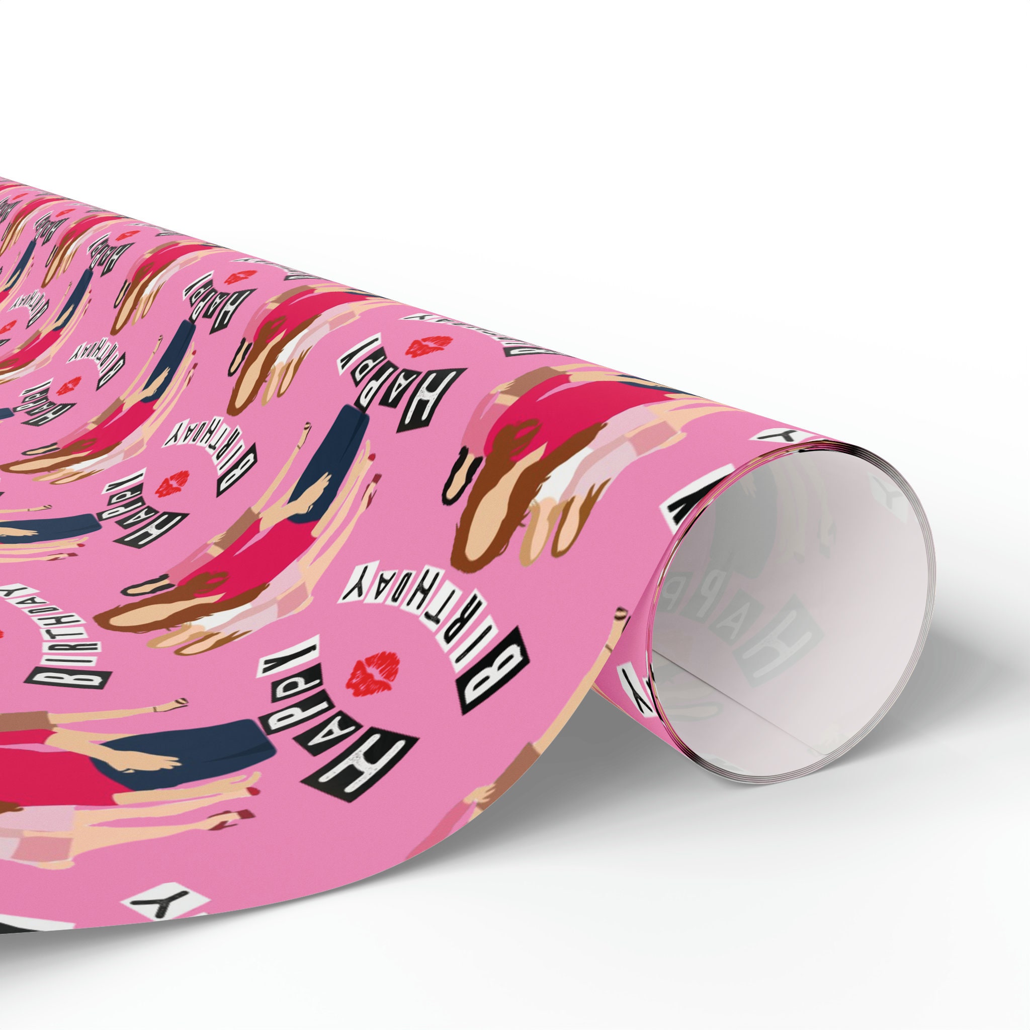 Happy Birthday Burn Book Wrapping Paper, Funny Mean Girls Gift Present ...