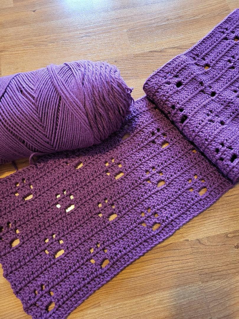 Paw Print Afghan Crochet Pattern With BONUS Pattern for a Scarf Too - Etsy