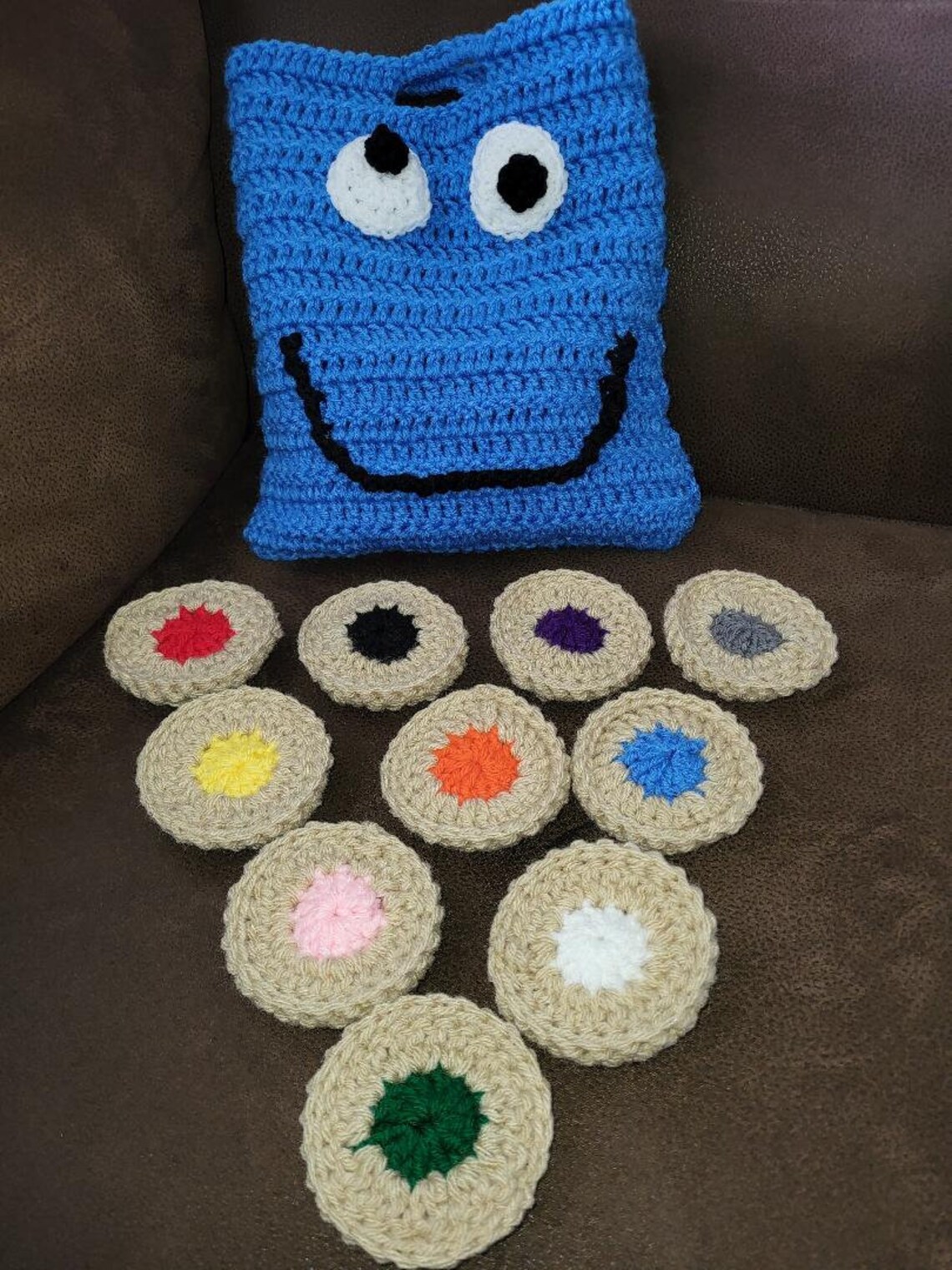 Cookie Monster Memory Game Crochet Pattern - Etsy