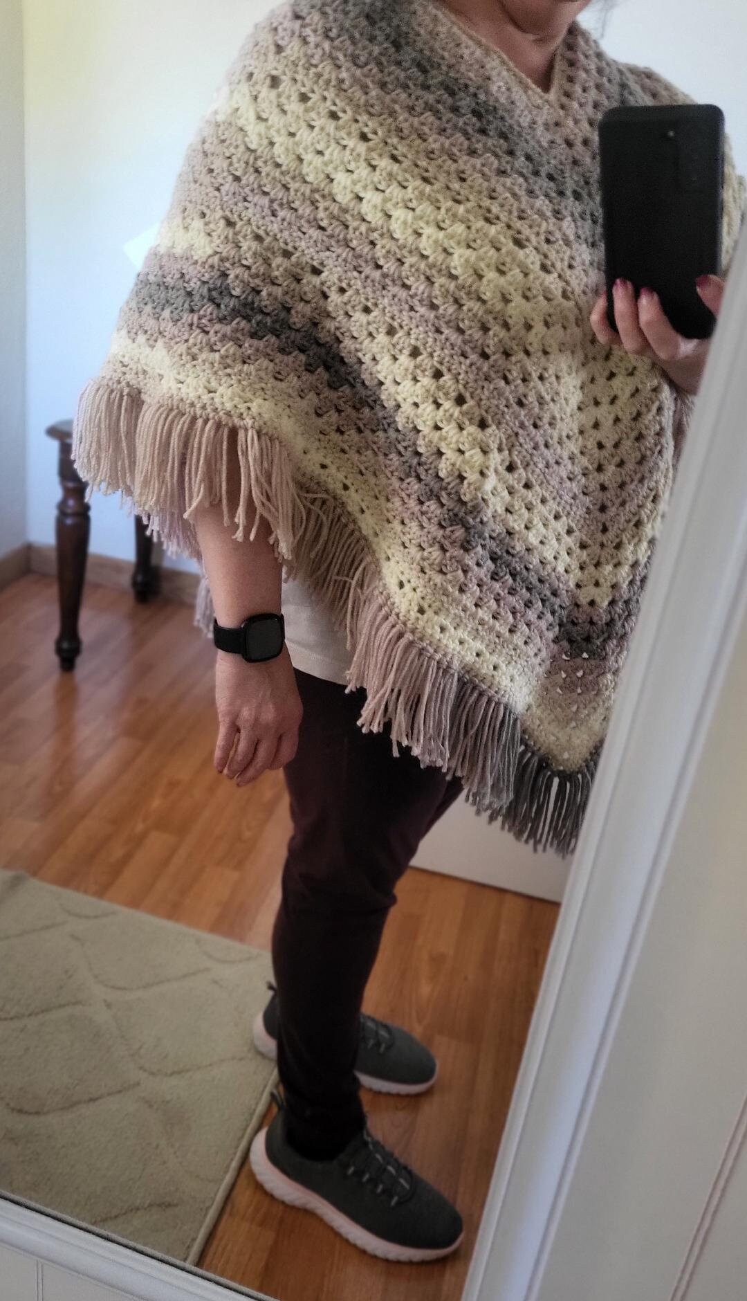 Poncho With Fringe Crochet Pattern - Etsy