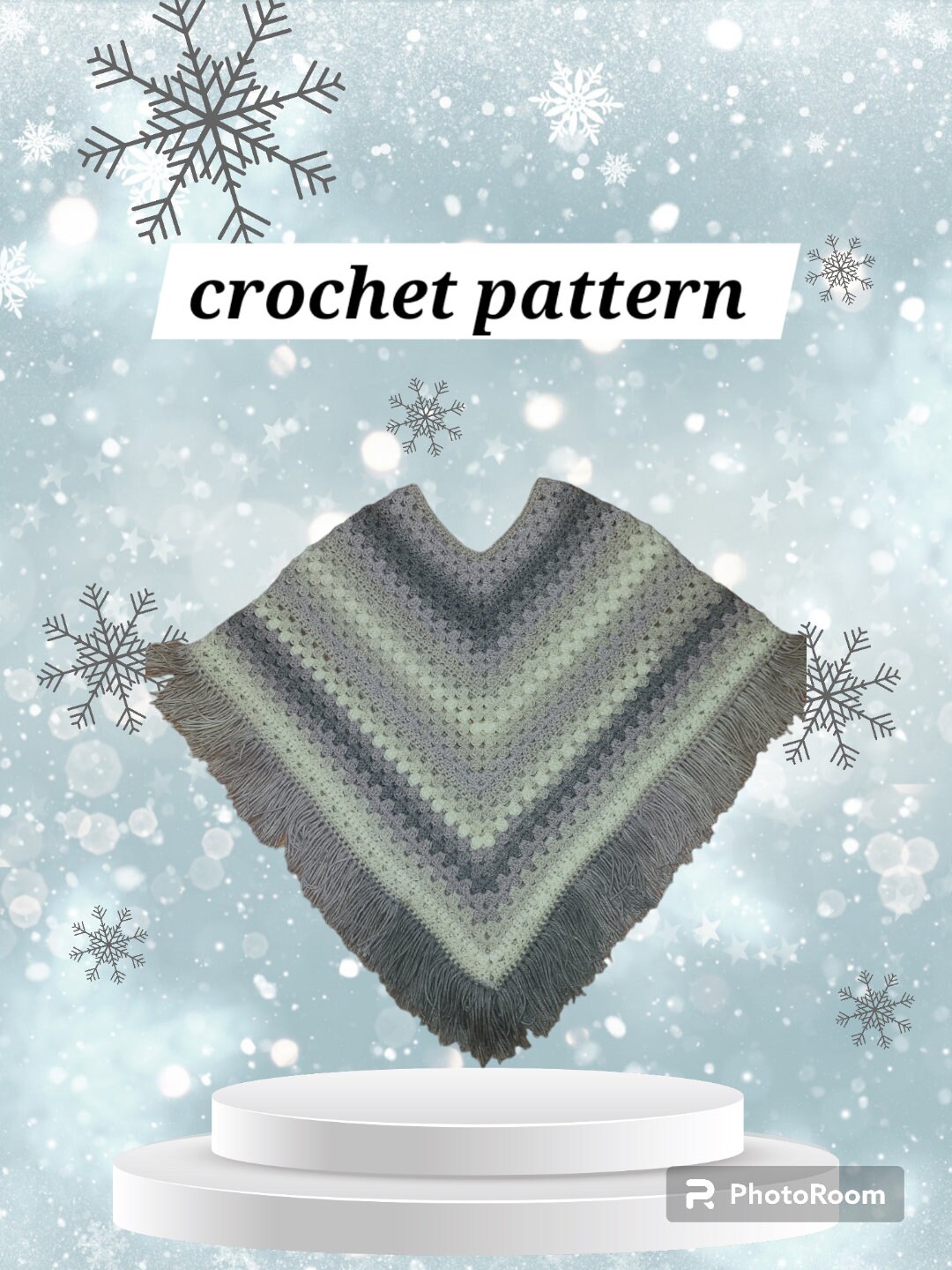 Poncho With Fringe Crochet Pattern - Etsy