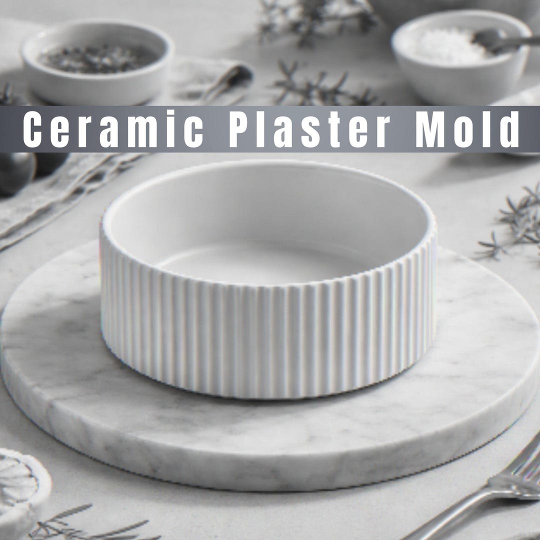 Ceramic Plaster Mold – Minimal Ribbed Bowl Form (digital Download) - Etsy