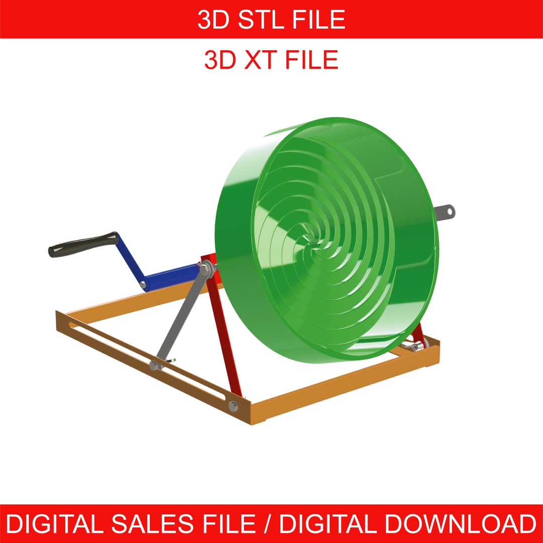 Spiral Gold Mining Pan 3D Model: STL & Parasolid Files (15 3/4 Inches ...