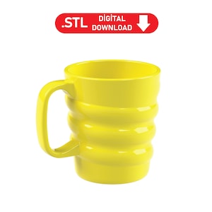 3D Printer Coffee Mug Mold STL File: Ceramic Slip Casting (digital ...