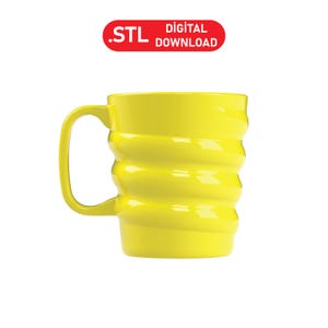 3D Printer Coffee Mug Mold STL File: Ceramic Slip Casting (digital ...