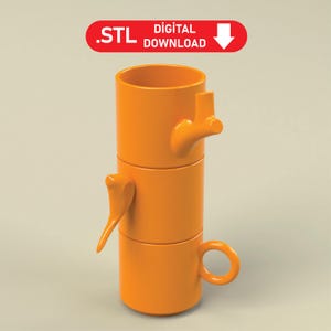 Coffee Mug Plaster Mold: 3D Printer STL File (250ml) - Etsy