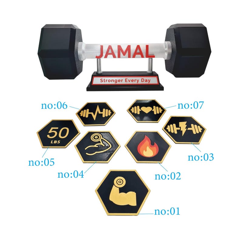 Customizable Dumbbells With Stands – Personalized Name Dumbbell, Gym ...