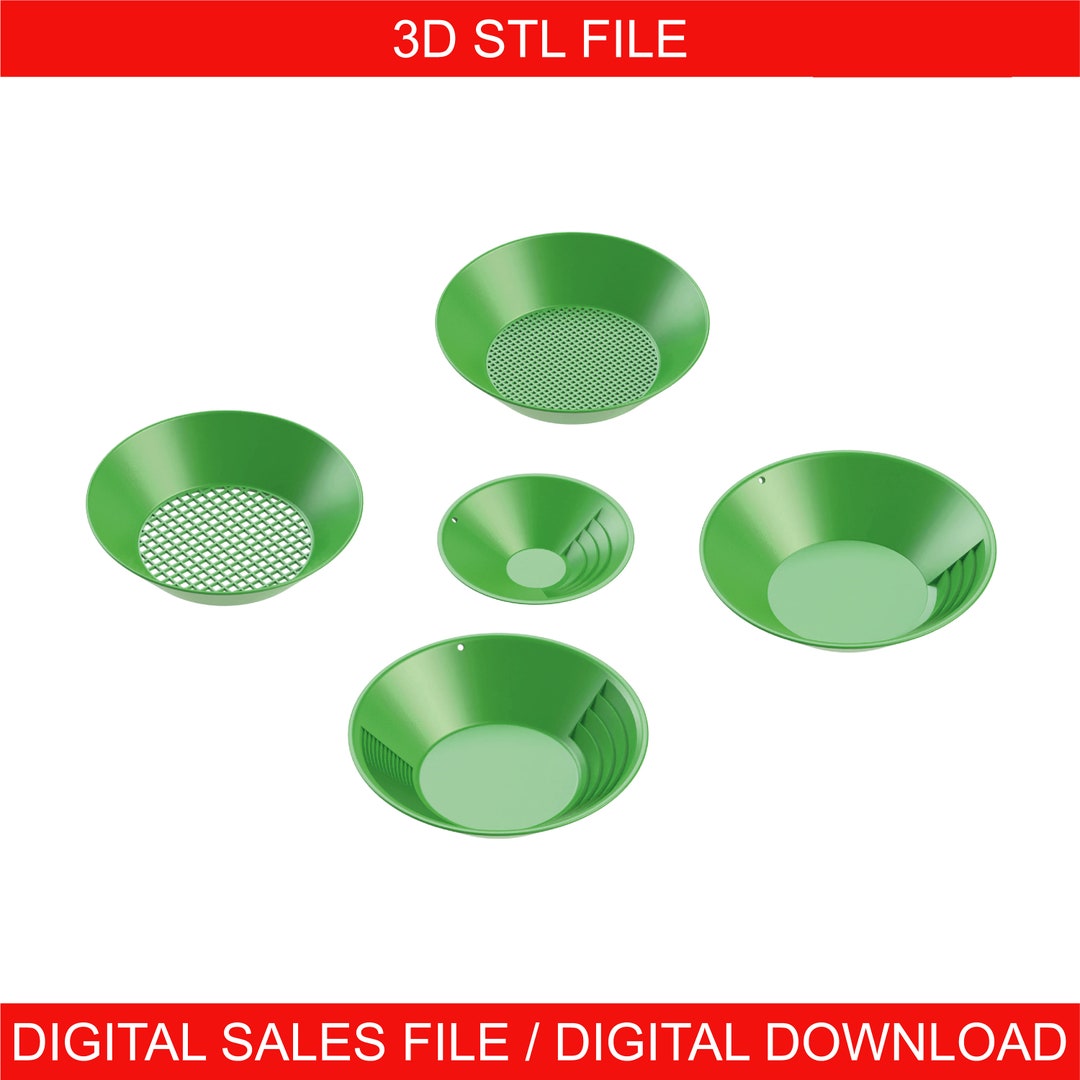 Gold Pan Set 3D STL File: Prospecting & Mining (digital Download) - Etsy