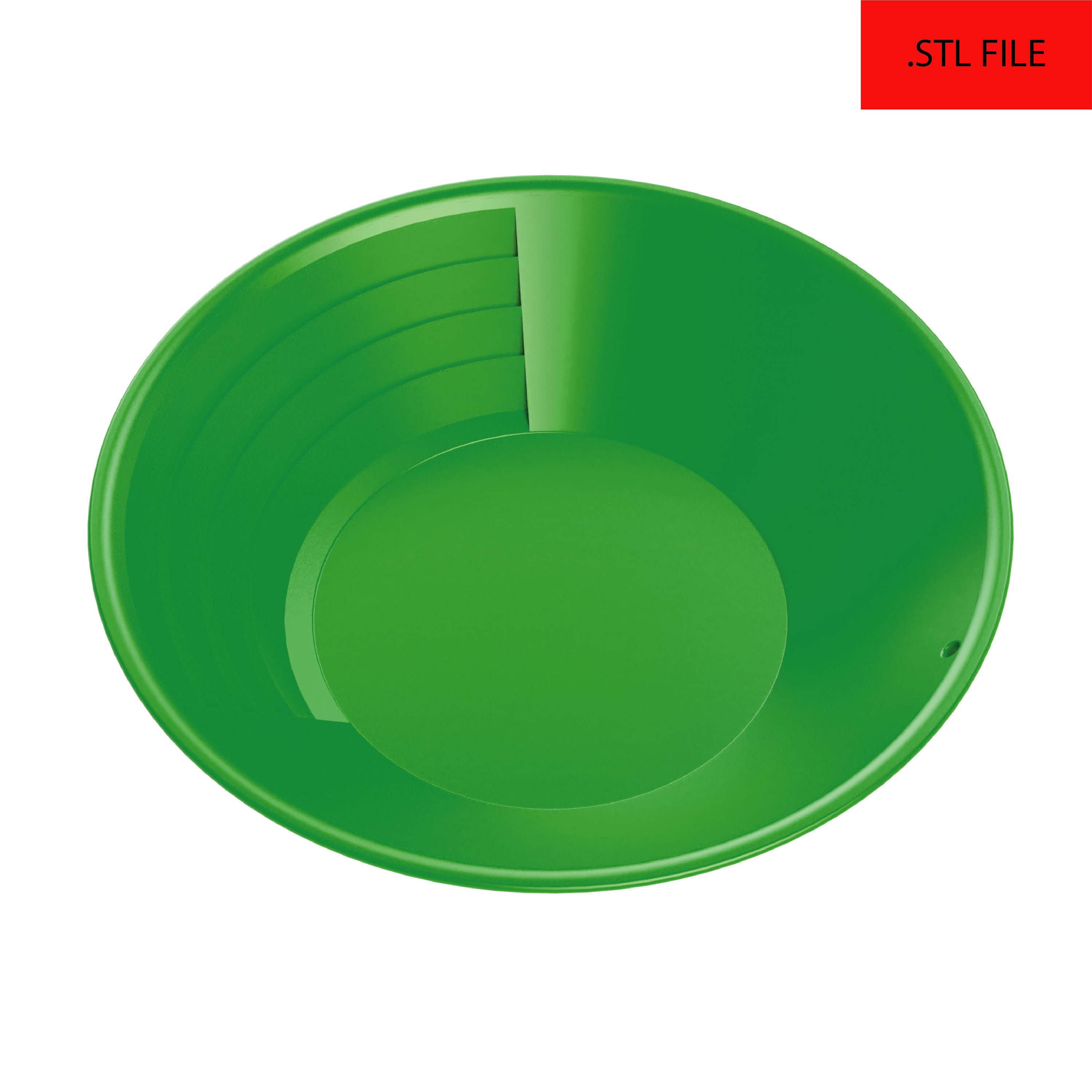 Gold Pan 15 Inch STL File Gold Mining STL Files Gold Mining Sluice Gold ...