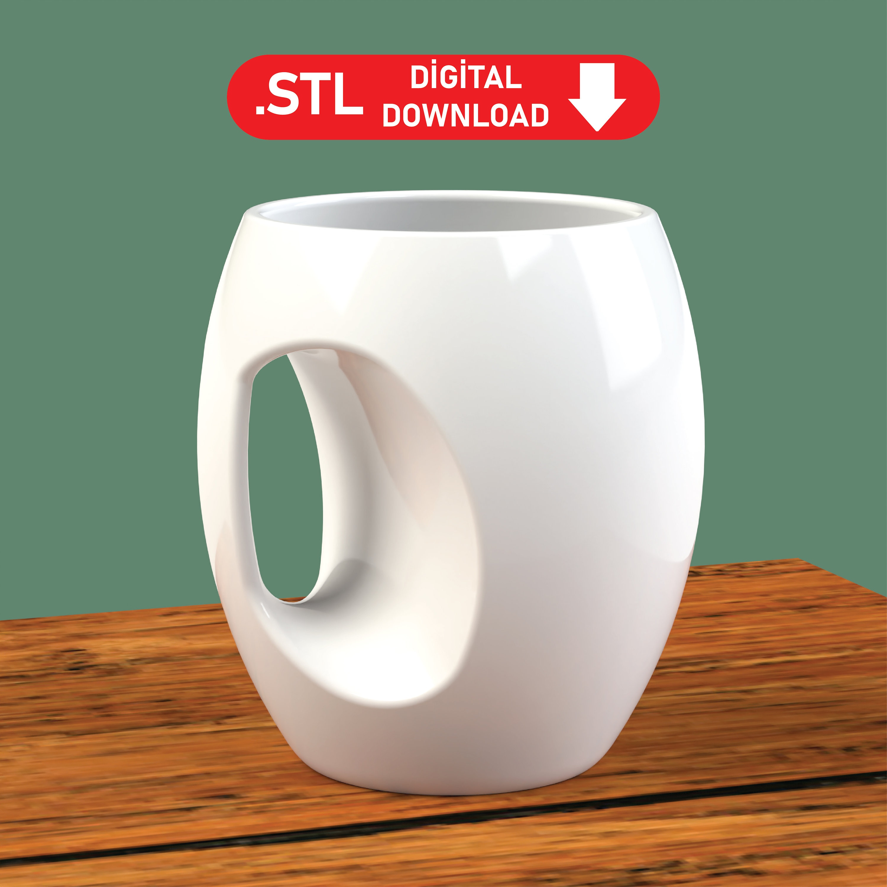Coffee Mug Plaster Mold 3d Printer STL File, Ceramic Mold Mug Mold ...