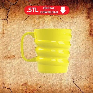 3D Printer Coffee Mug Mold STL File: Ceramic Slip Casting (digital ...
