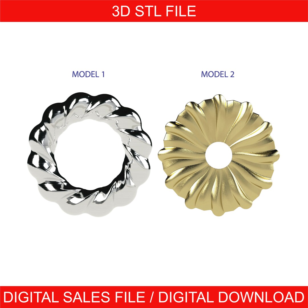 3D Printer Plaster Mold STL File: Decorative Ceramic Mold Set (digital ...
