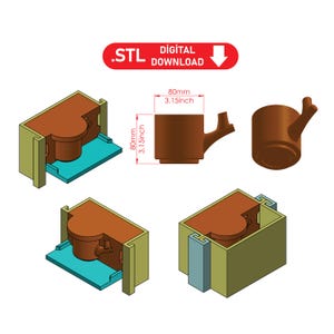 Coffee Mug Plaster Mold: 3D Printer STL File (250ml) - Etsy