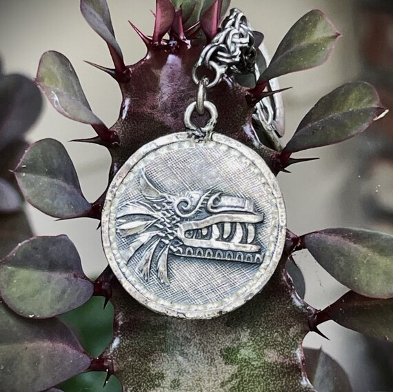 Quetzalcoatl Mayan Aztec Key Chain Key Ring ALL STERL… - Gem