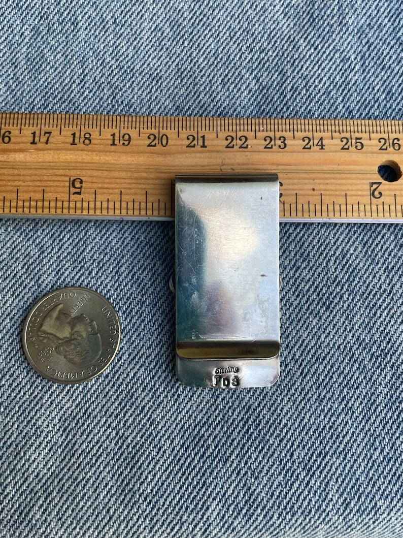 Shiny Bright Native American Money Clip Signed FDS Sun Face - Etsy