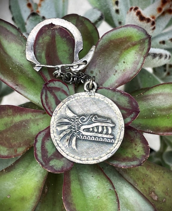 Quetzalcoatl Mayan Aztec Key Chain Key Ring ALL STERL… - Gem