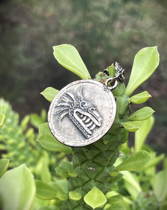 Quetzalcoatl Mayan Aztec Key Chain Key Ring ALL STERL… - Gem