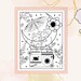 10 Floral Moon Printable Coloring Pages, Beautiful Coloring, Floral ...