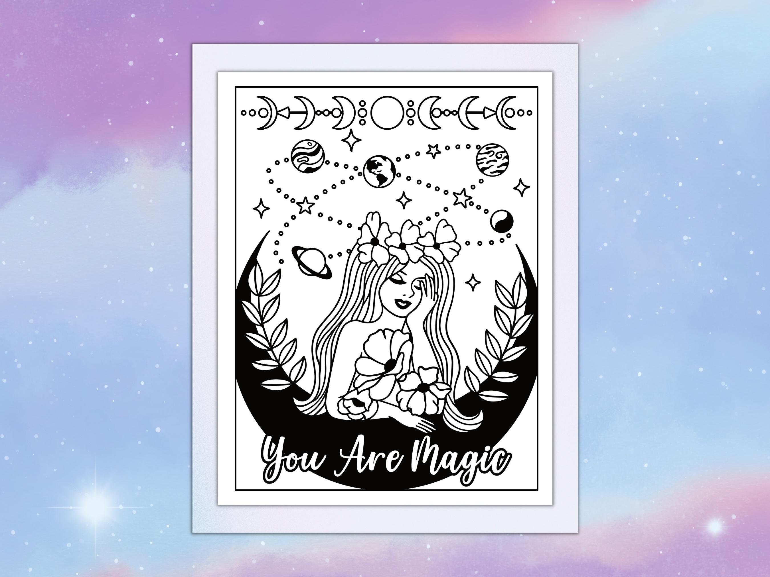 10 Magical Witch Coloring Pages, Pdf Printable, Witchy Things, Witchy ...