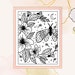 10 Floral Moon Printable Coloring Pages, Beautiful Coloring, Floral ...