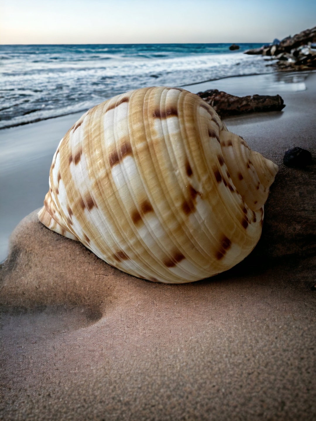 FLORIDA RARE LARGE Round Conch With Dots Seashell Real Ocean - Etsy
