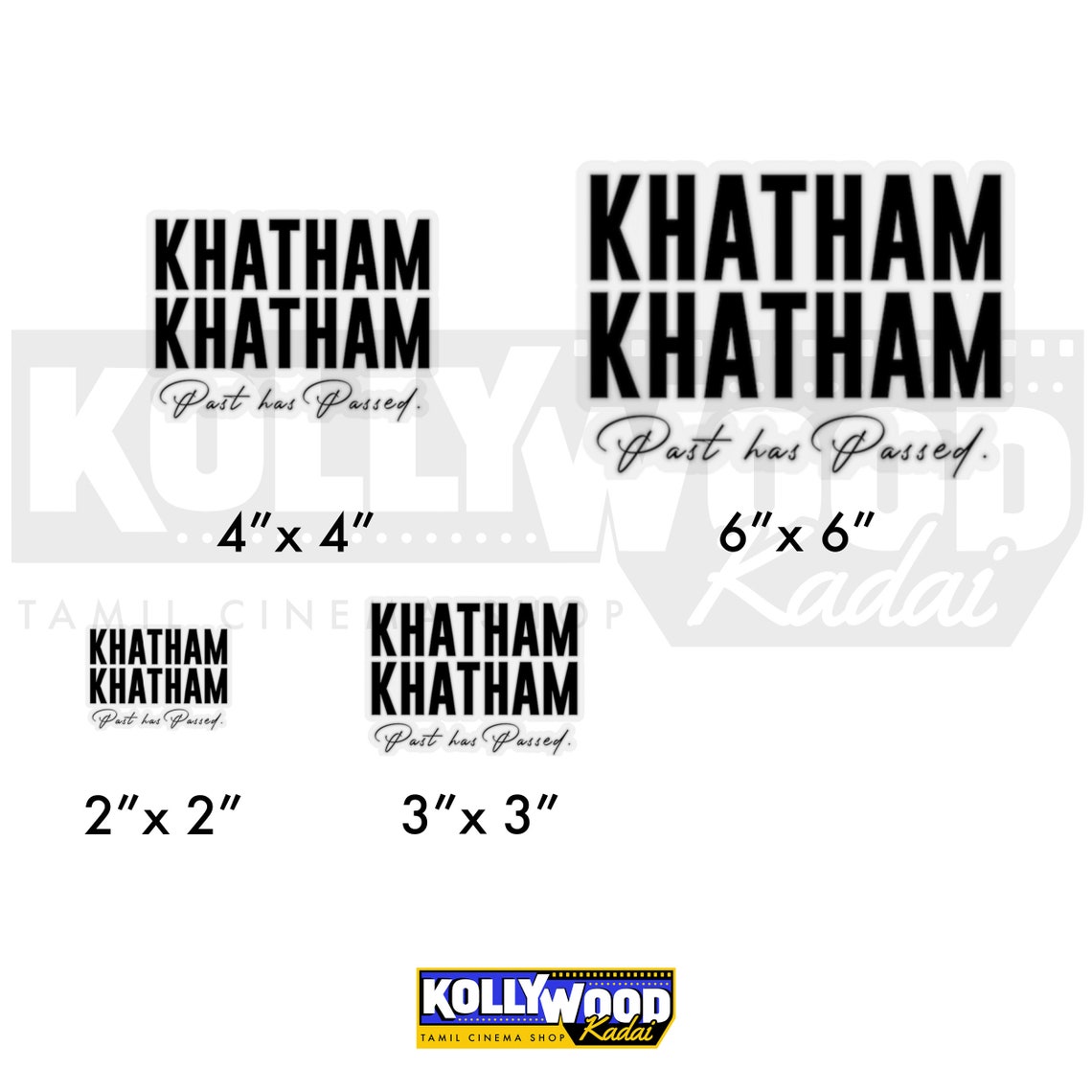 KHATHAM KHATHAM RAJINIKANTH Baba Kollywood 100% Original Design Sticker ...