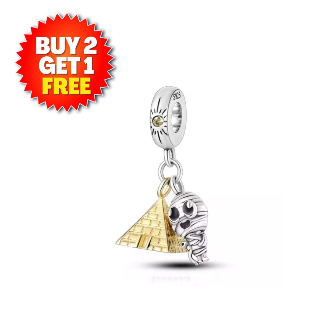 Egyptian Pyramid and Mummy Charm Fits Pandora Charm Bracelet - Etsy