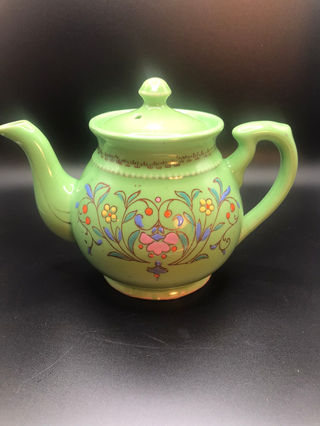 Pretty Little Green Teapot ( Made in Japan ) - Etsy