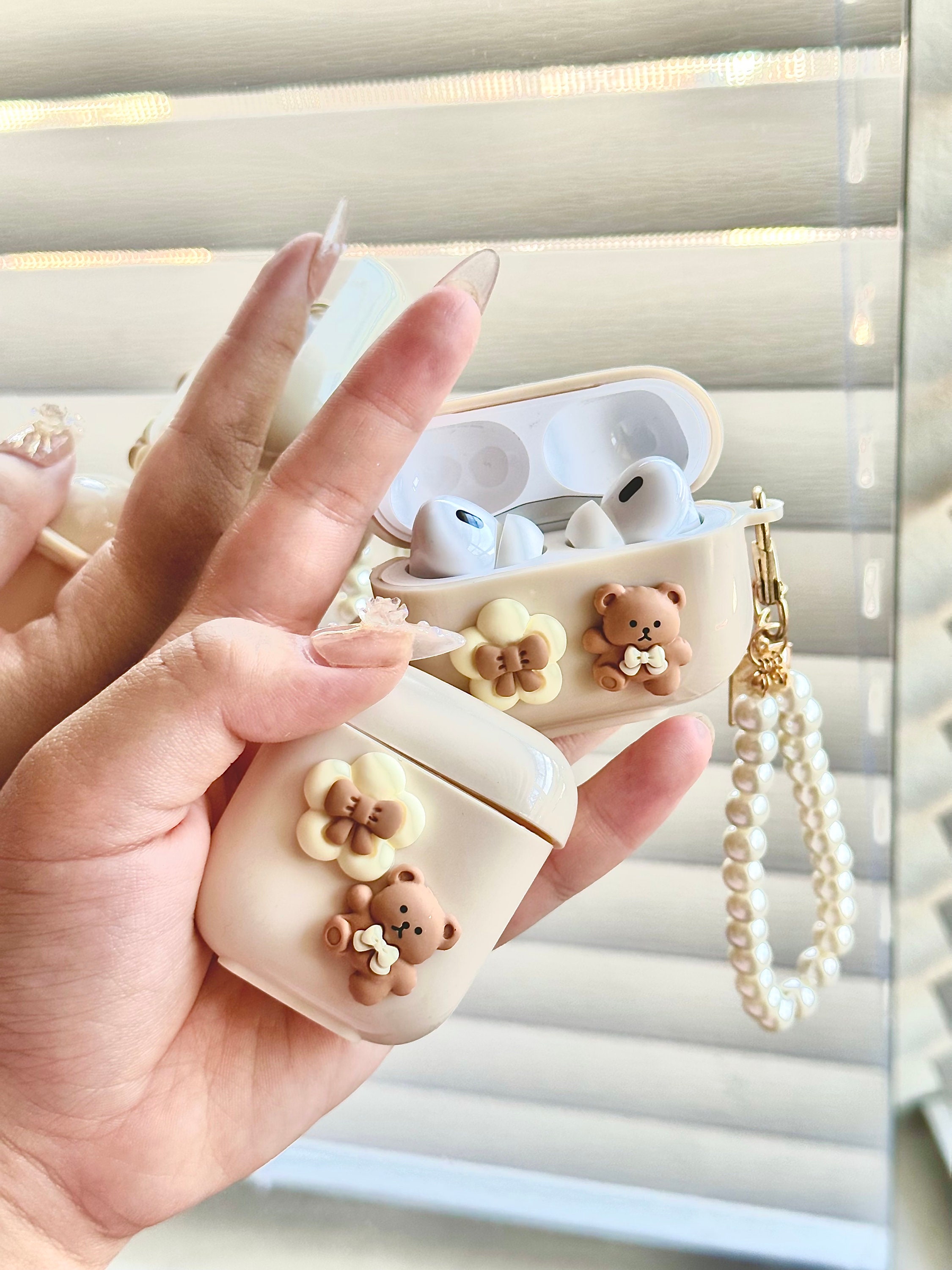 Cute Kawaii Teddy Bear Airpods Case High Quality Cute - Etsy