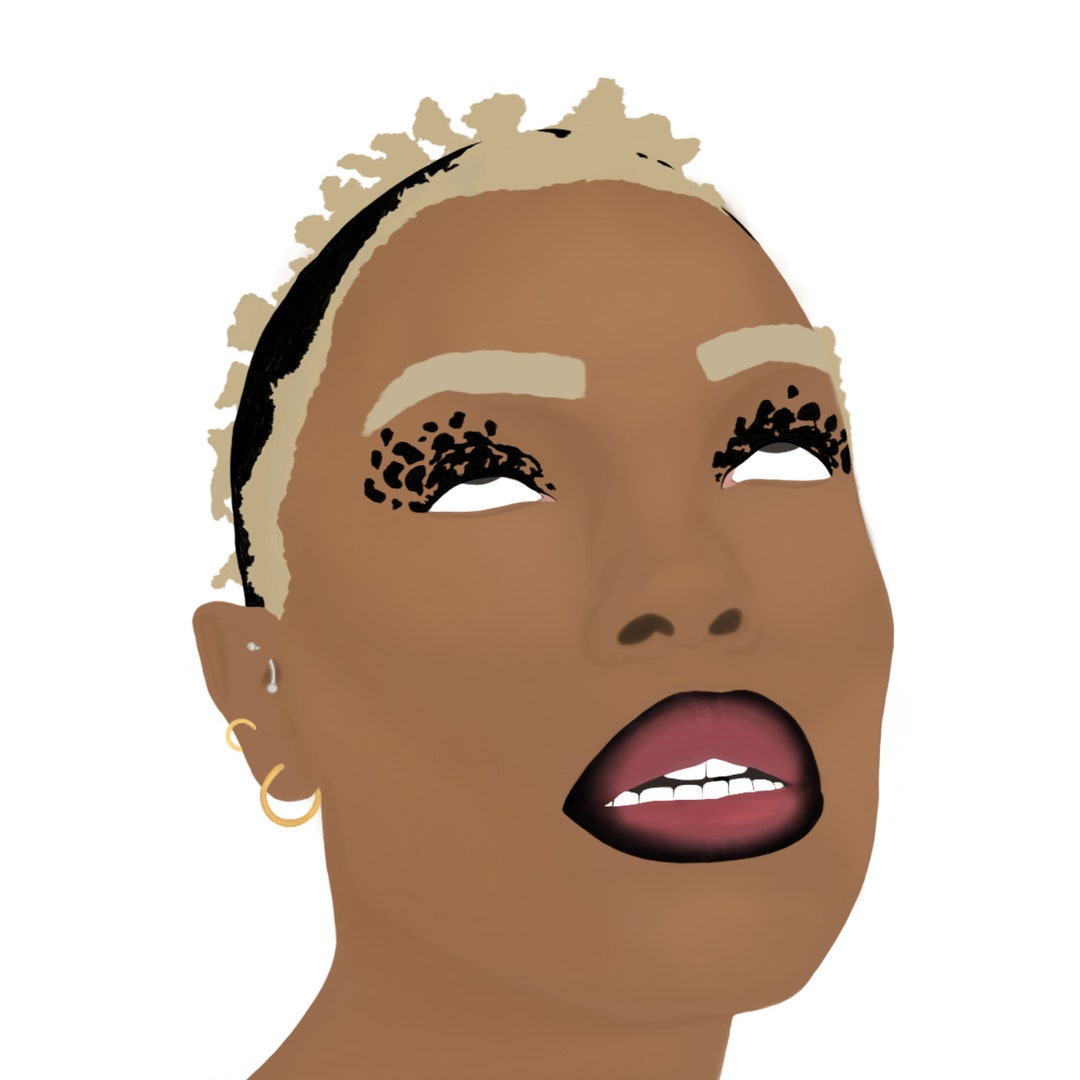 Bold Face - Portrait Illustration - Art - Etsy