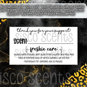 Car Freshie Warning Labels: 1.25x2.25" PNG Download - Etsy