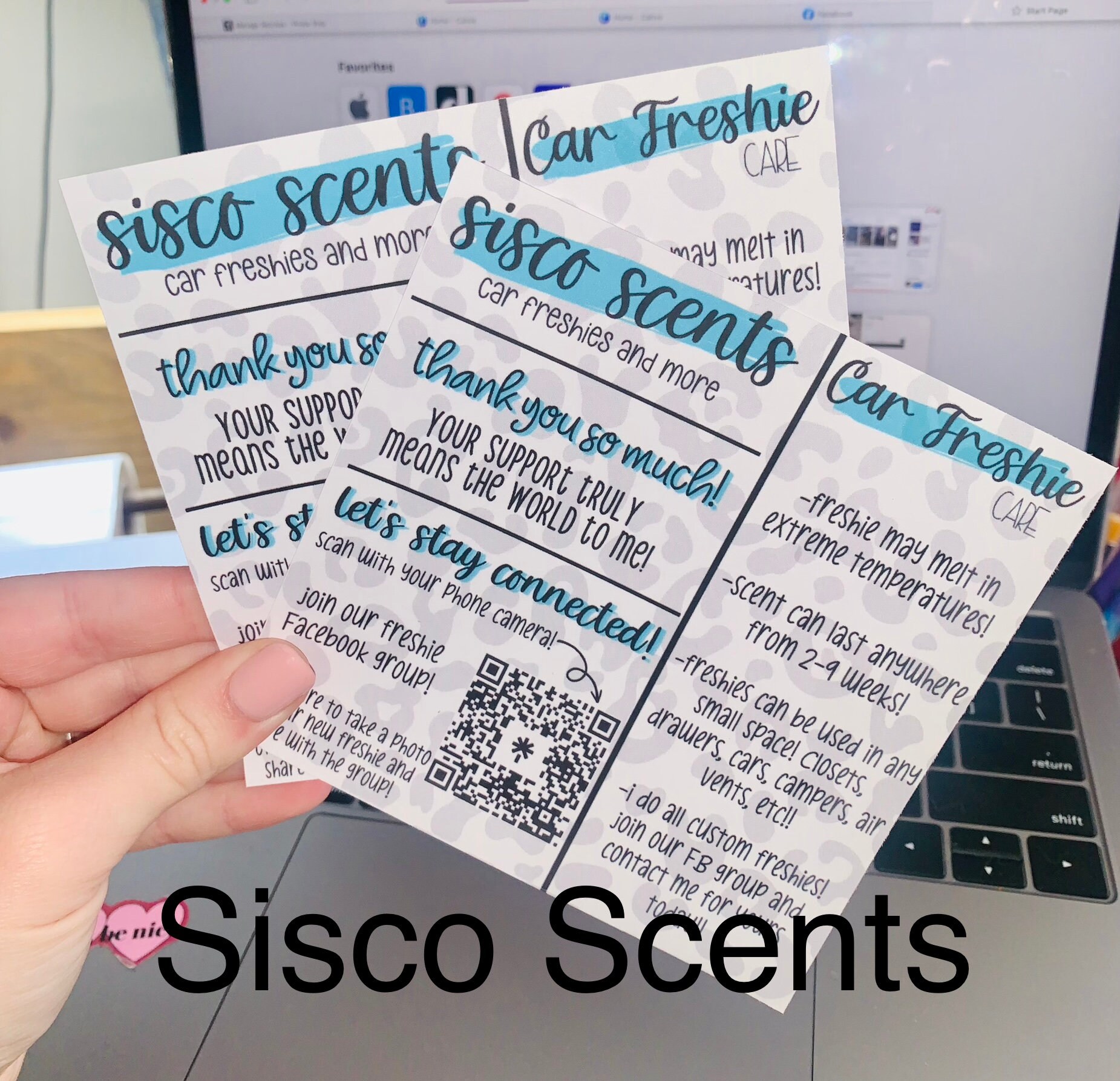 Freshie Care Card, Edit in Canva, Freshie Warning, Thank You Card - Etsy