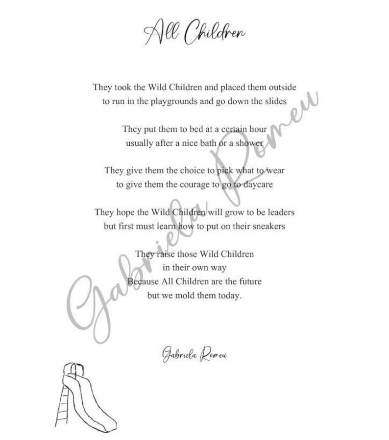 Wild & Free-spirtied Child Poem - Etsy